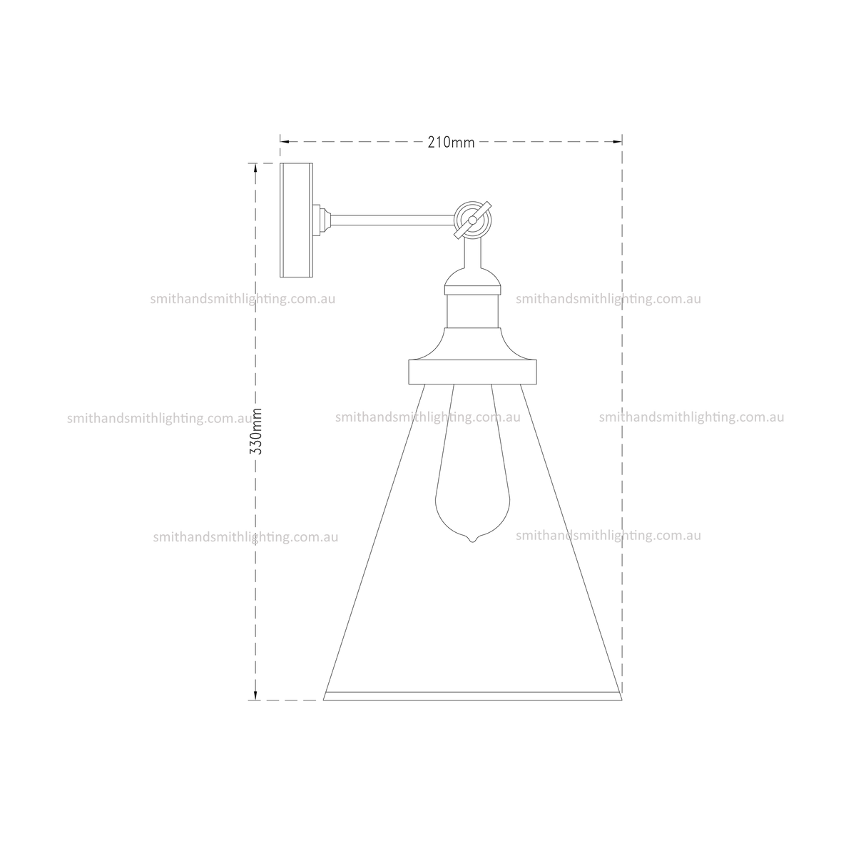 SMITH&SMITH Marion Antique Brass Sconce Wall Light